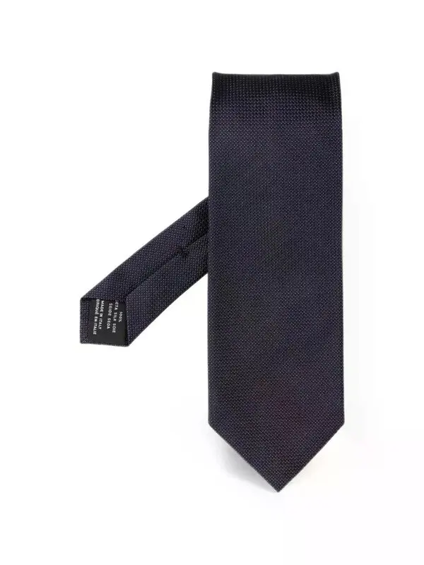 TOM FORD Micro-pattern Silk Tie - Blue
