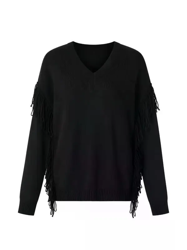 TWINSET Fringed Jumper - Black