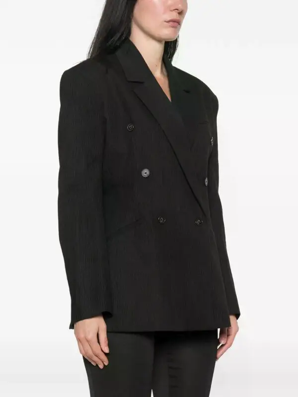 THE FRANKIE SHOP Pinstripe Double-breasted Blazer