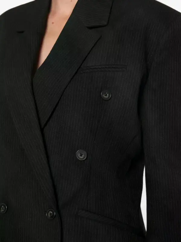 THE FRANKIE SHOP Pinstripe Double-breasted Blazer