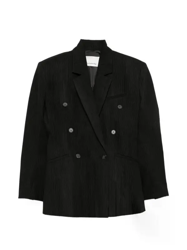 THE FRANKIE SHOP Pinstripe Double-breasted Blazer - Black