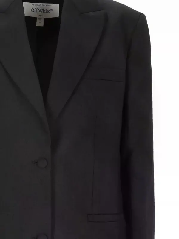 Off-White Logo-print Single-breasted Jacket