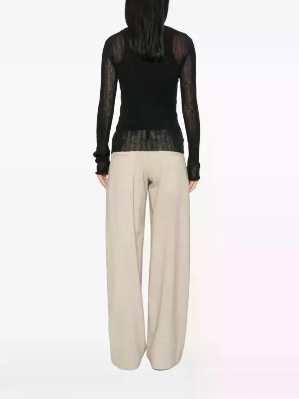 CORTANA Mesh-knit Long-sleeve Top