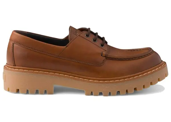 Prada Leather Loafers - Cognac