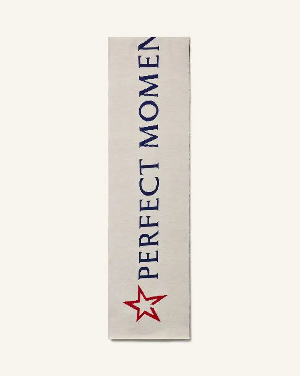 Perfect Moment Wool North Star Logo Scarf - Snow-white