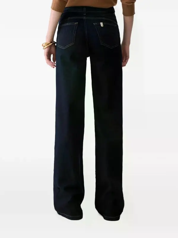 Liu Jo Logo-buckle Flared Jeans - Black