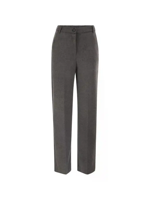Max Mara Stretch-jersey Straight-leg Trousers - Grey