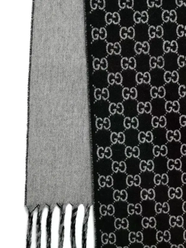 Gucci Gg-monogram Fringed-detail Scarf