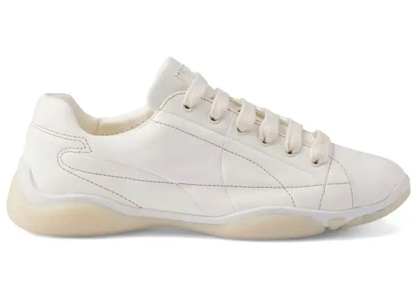 Prada Nappa Leather Low Top Sneakers - Ivory