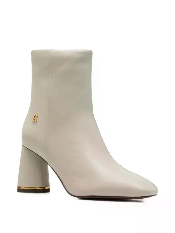 COCCINELLE Logo Plaque Block-heel Ankle Boots