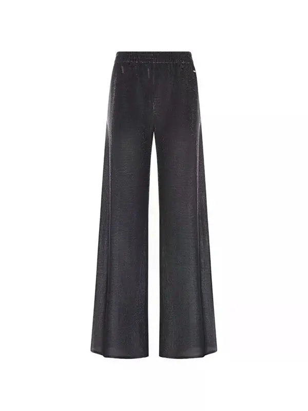 Gucci Metallic-effect High-waisted Trousers - Black