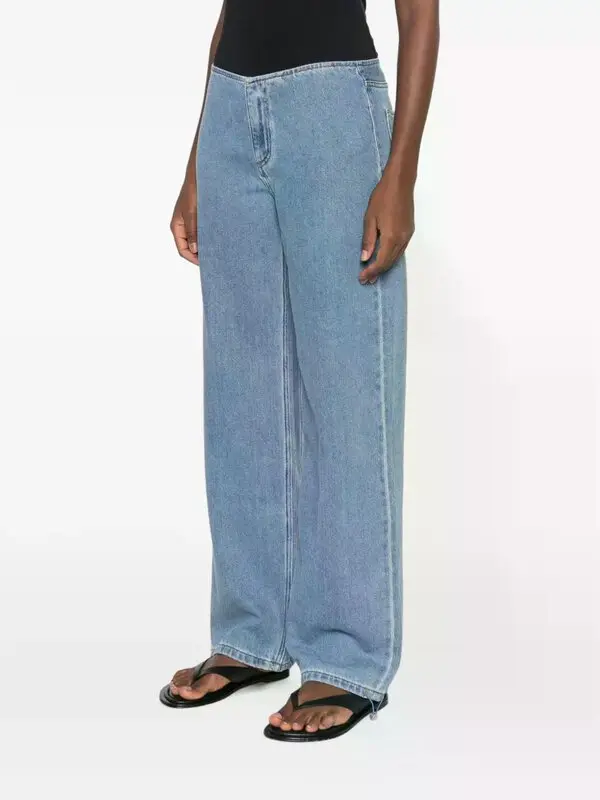 Still Here Drawstring-hem Wide-leg Jeans