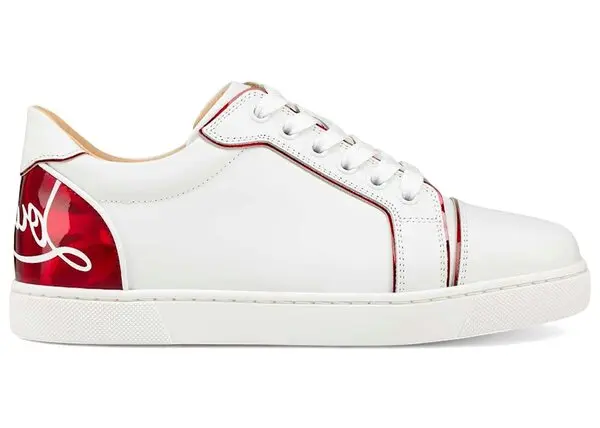 CHRISTIAN LOUBOUTIN Chrsitian Fun Vieira Flat - White/psychic Red
