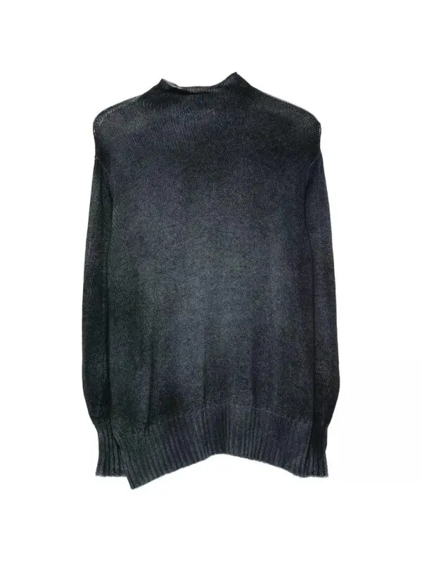 Avant Toi Faded-effect Mock-neck Sweater