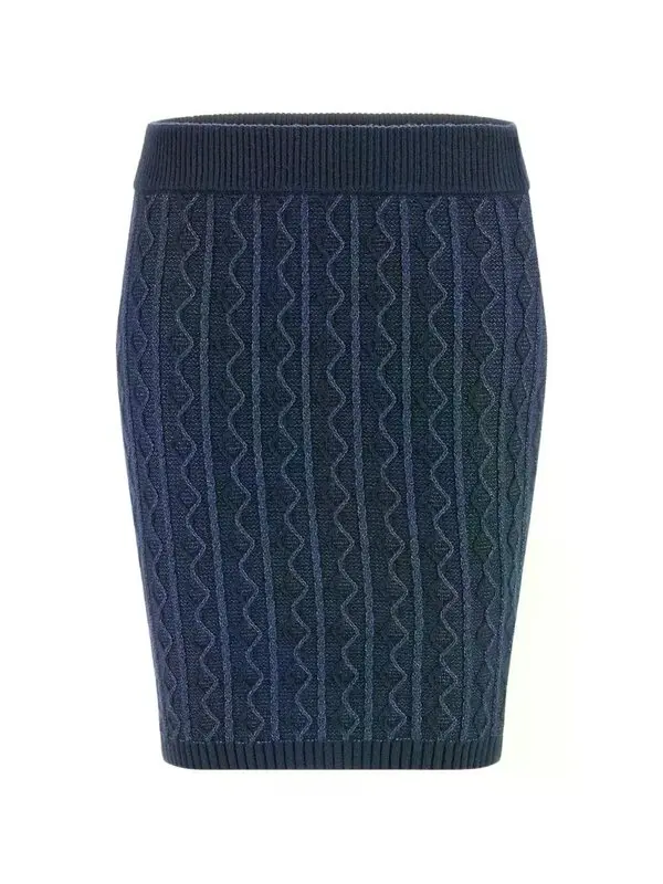 Guess Cable-knit Mini Skirt - Blue