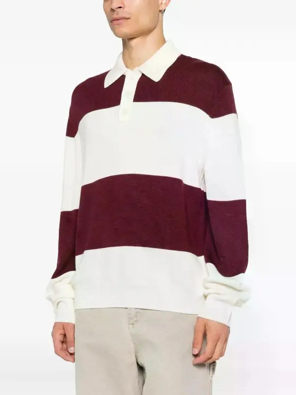 A.p.c. Striped Polo-collar Sweater