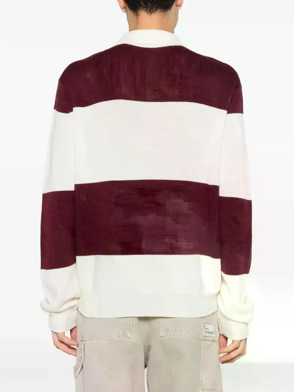 A.p.c. Striped Polo-collar Sweater