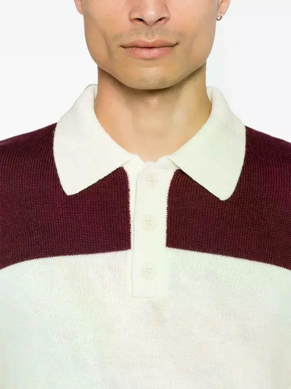 A.p.c. Striped Polo-collar Sweater