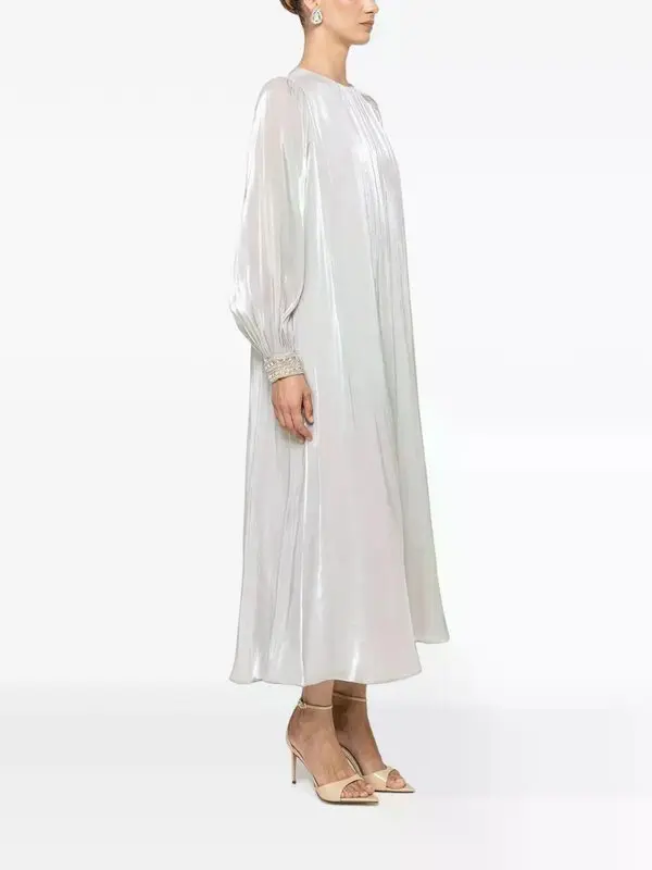 NISSA Crystal-detail Chiffon Midi Dress