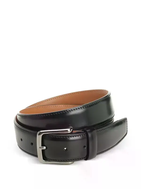 TOD'S Leather Belt With Nickel-plated Buckle - Black