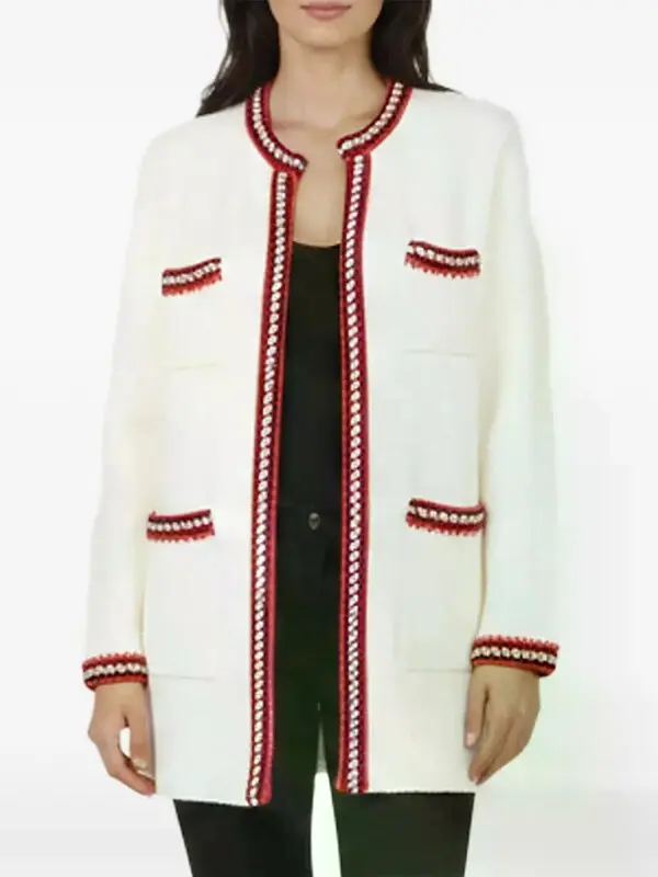 Sandro Luce Textured-knit Cardigan - Neutrals