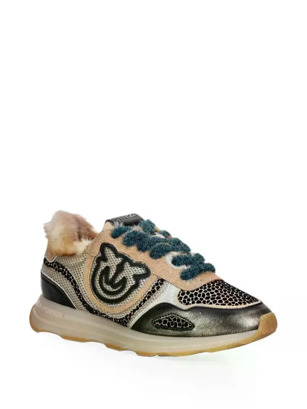 Pinko Love Birds Animal-print Sneakers