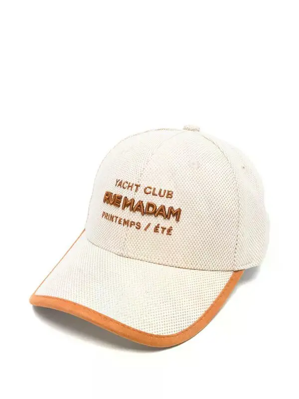 RUE MADAM PARIS Riviera Canvas Cap Hat - Neutrals