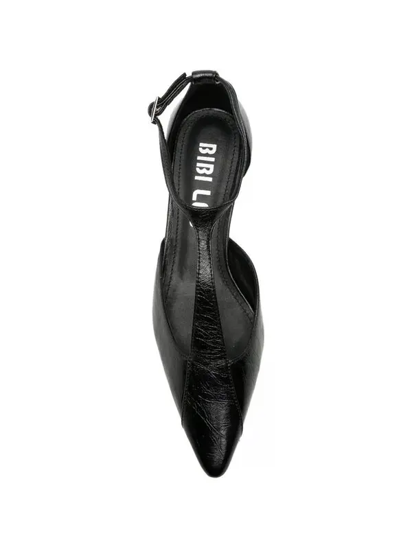 BIBI LOU T-bar Pointed-toe Pumps - Black