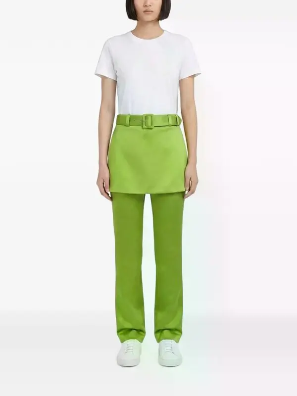SELF-PORTRAIT Belted Skirt-overlay Trousers