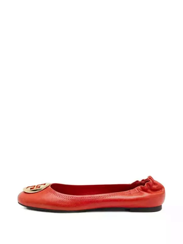 Tory Burch Reva Logo-plaque Ballet Flats - Orange