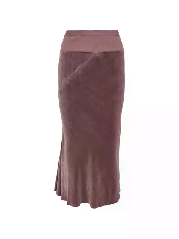 Rick Owens Bias-cut Velvet Midi Skirt