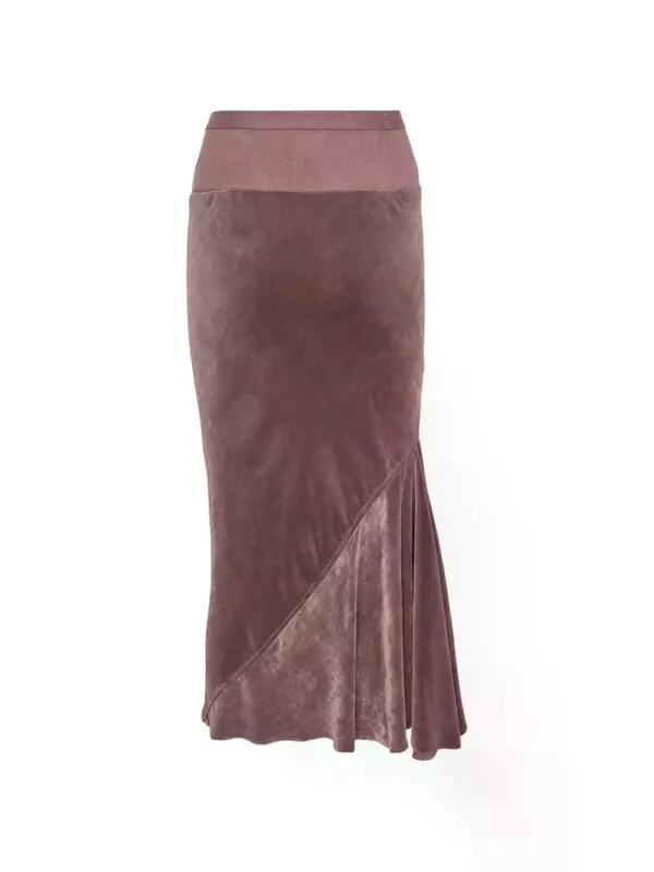 Rick Owens Bias-cut Velvet Midi Skirt