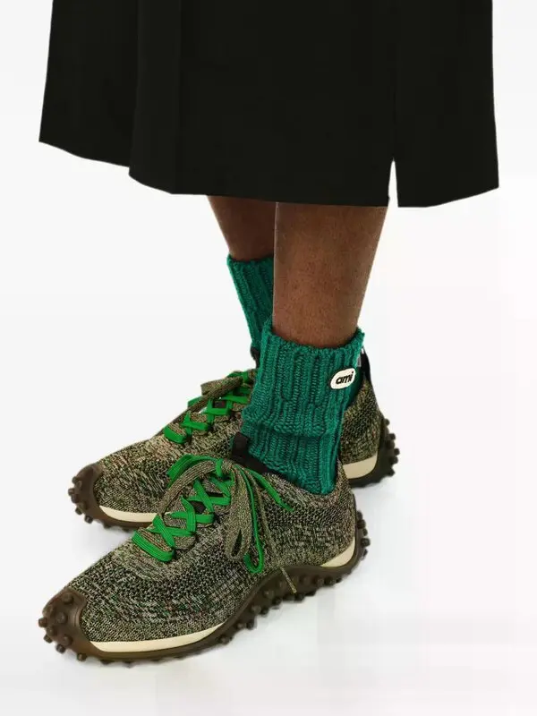 AMI Paris Knit Mirage Sneakers - Green