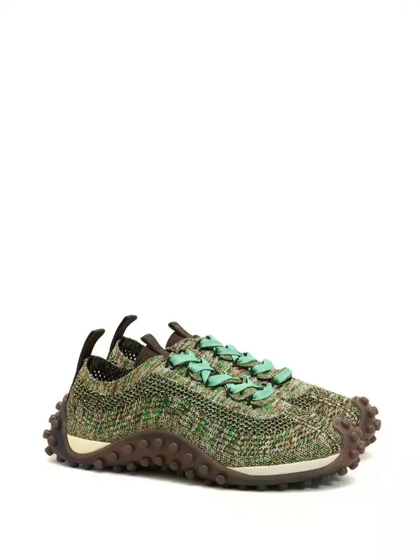 AMI Paris Knit Lace-up Sneakers - Green