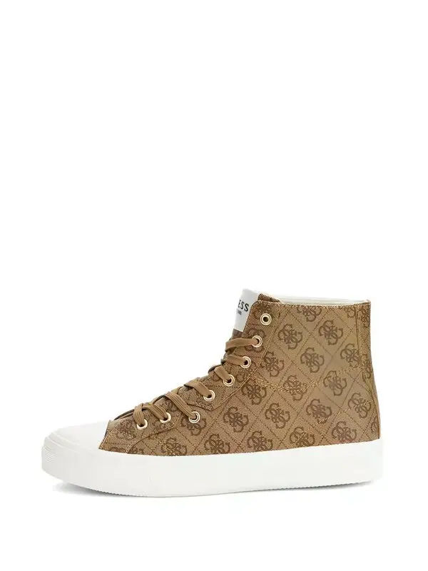 Guess Istria Logo-print High-top Sneakers - Neutrals