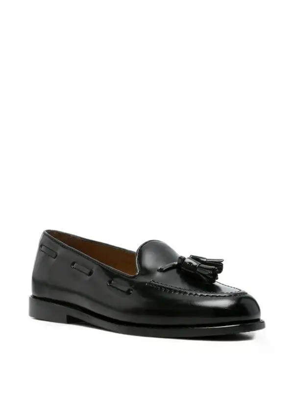 SEBAGO Tassel Leather Loafers - Black