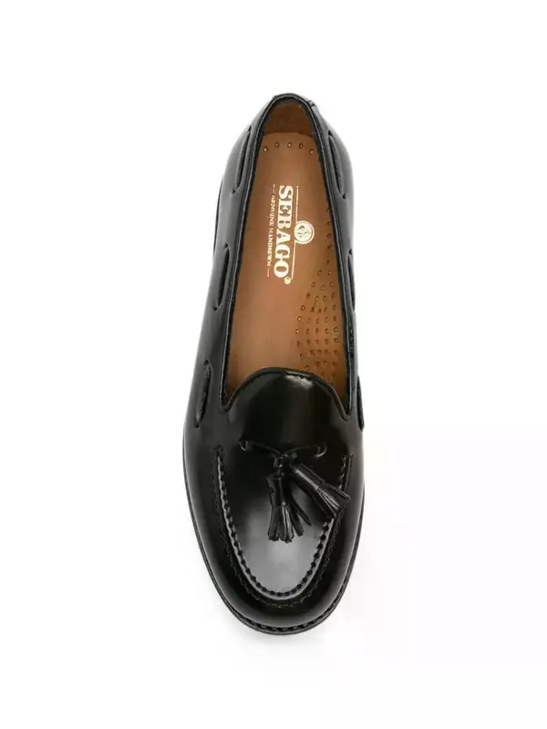 SEBAGO Tassel Leather Loafers - Black