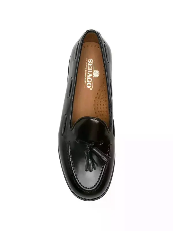 SEBAGO Tassel Leather Loafers - Black