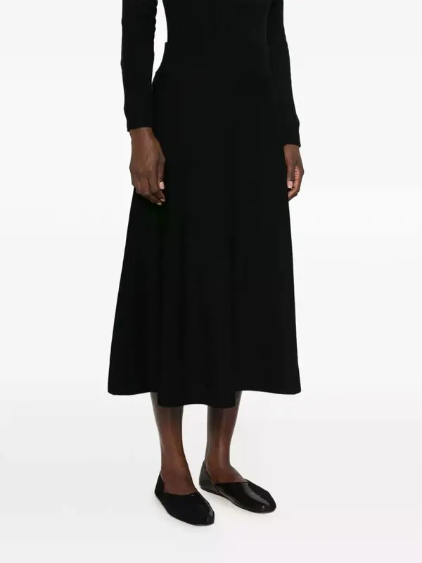 LE PETIT PULLE Ribbed-knit Midi Skirt