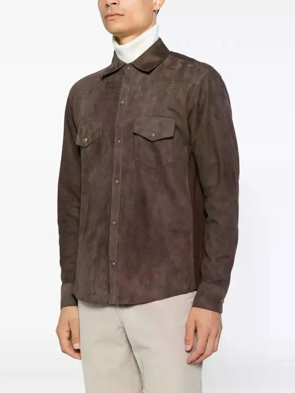Eleventy Suede Panelled Jacket