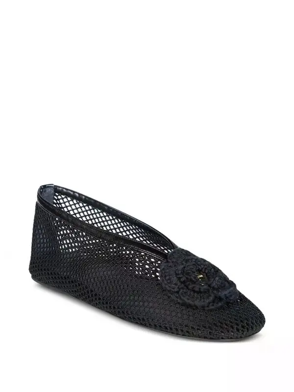 GANNI Jenny Ballerina In Mesh - Black