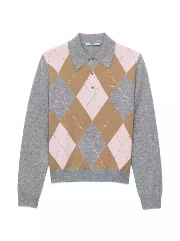 Prada Argyle Cashmere Sweater