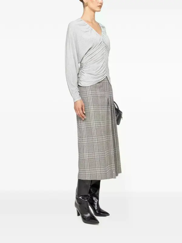 NISSA Draped Tencel™ And Wool Top
