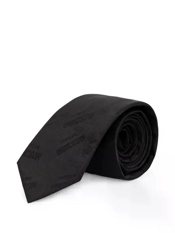 Moschino Jacquard Neck Tie - Black