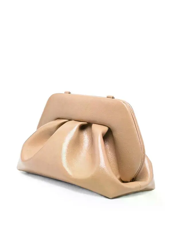 THEMOIRE Crinkled-finish Ruched Clutch Bag