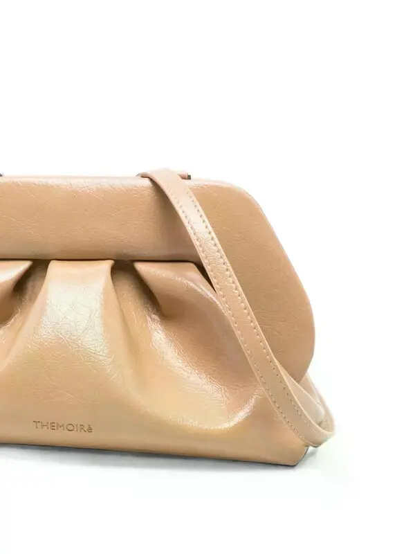 THEMOIRE Crinkled-finish Ruched Clutch Bag