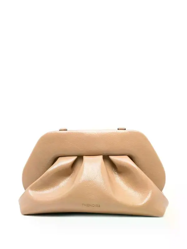 THEMOIRE Ruched Clutch Bag - Neutrals