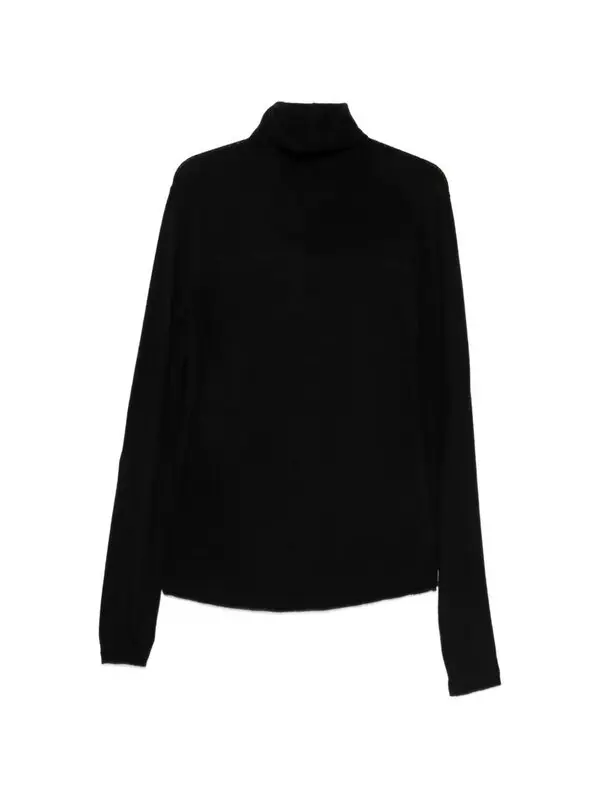 THOM KROM Thumb-slot Roll-neck Sweater - Black