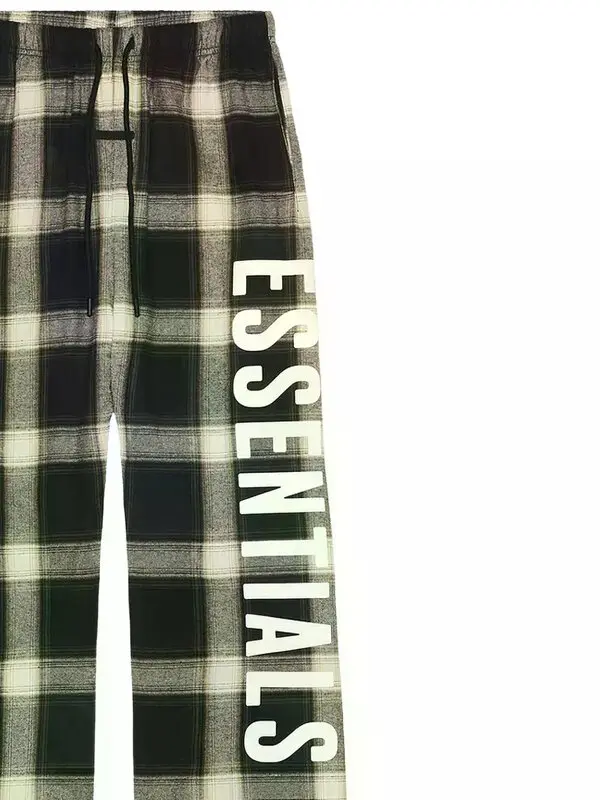 Fear Of God Essentials Plaid-check Trousers - Grey