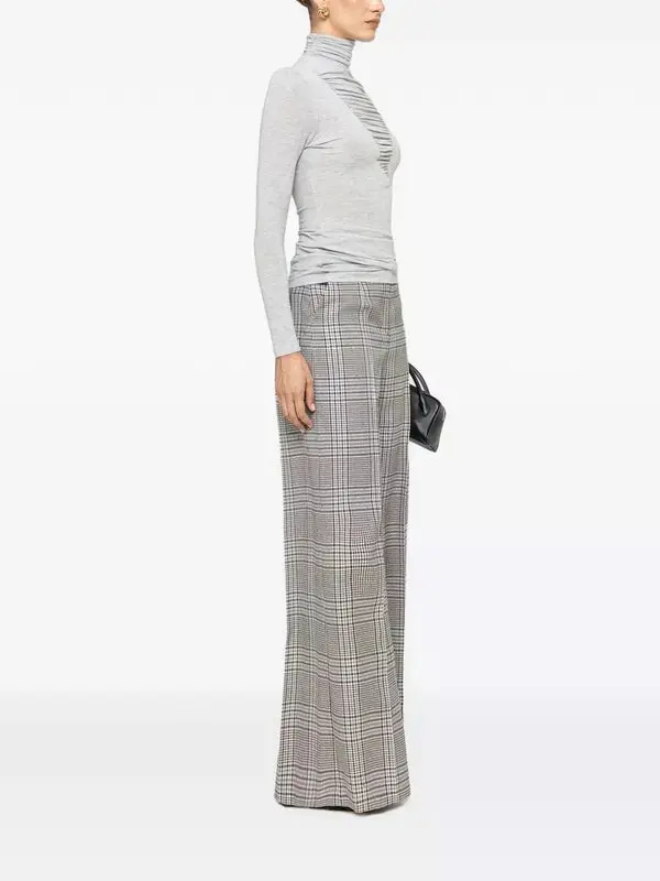 NISSA Lyocell Wool-blend Turtleneck Top With Long Sleeves